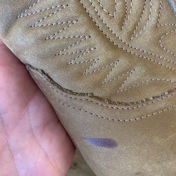 Sabree | Shoes | Sabree Laurie Tan Suede Leather Cowboy Booties 6 ...